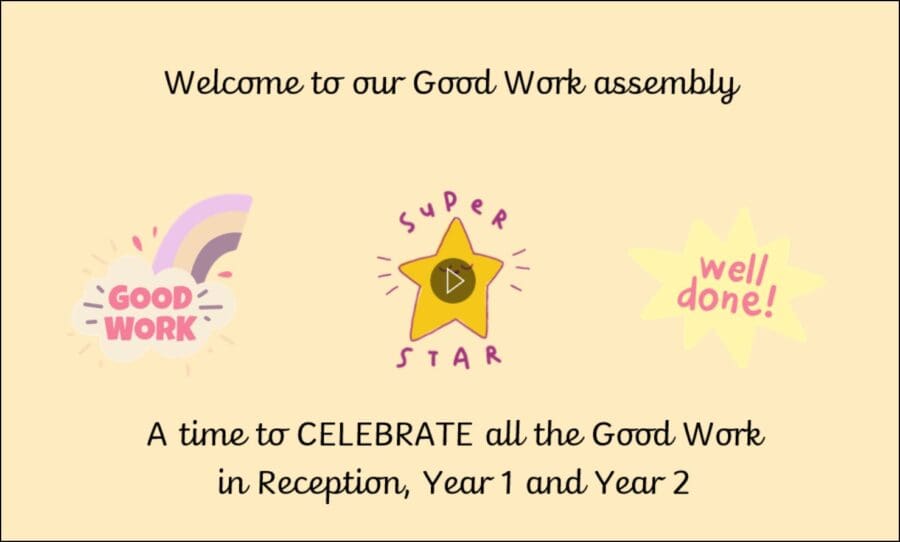 Infant Good Work Assembly January 13th | Notre Dame School