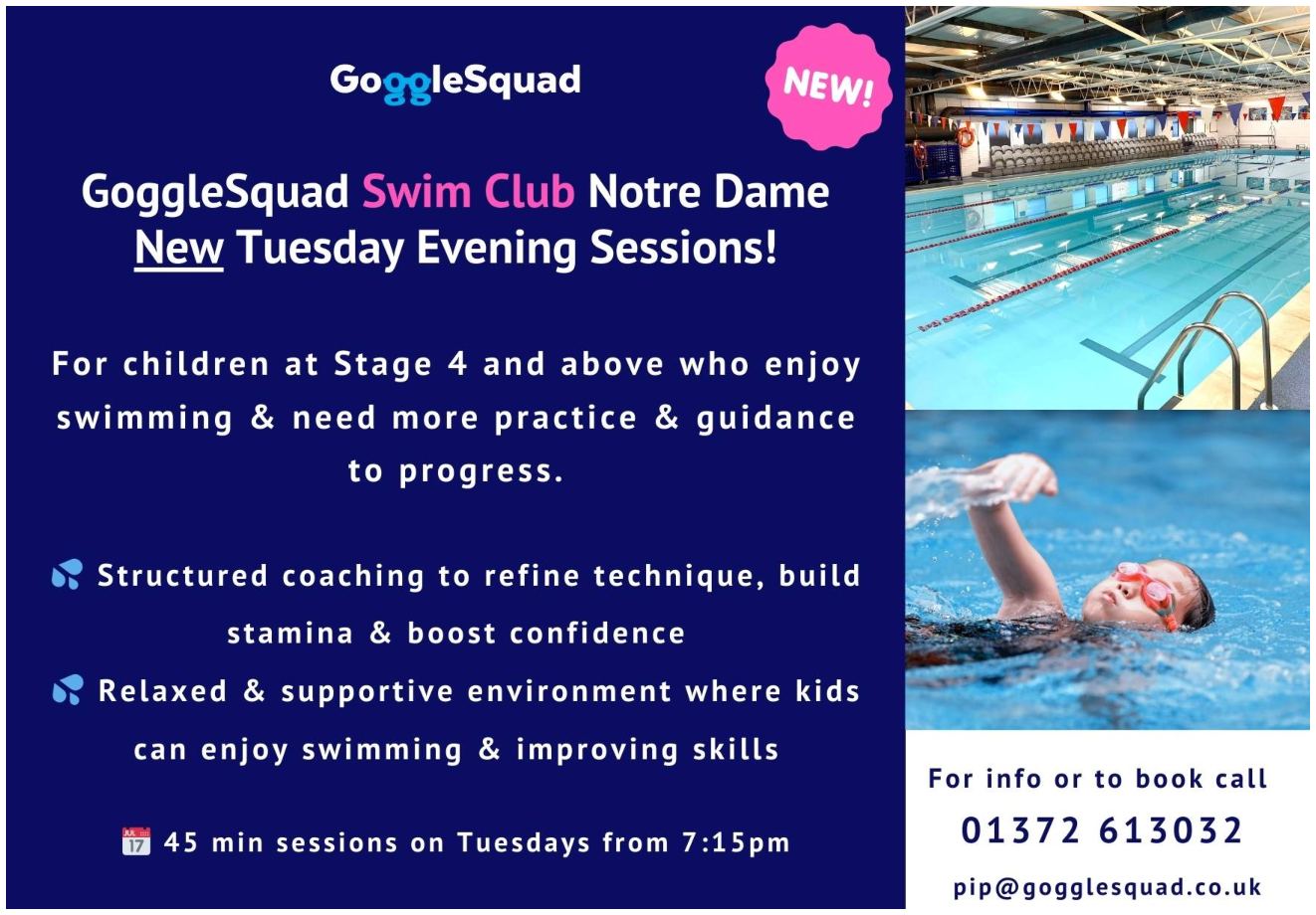 GoggleSquad Swimming Club | Notre Dame School