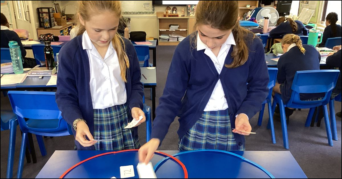 Year 5 Explore Common Factors using Sorting Hoops | Notre Dame School