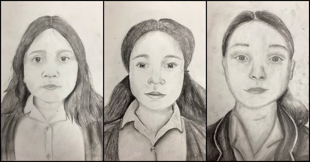Prep Art Board - Year 6 Self Portraits | Notre Dame School